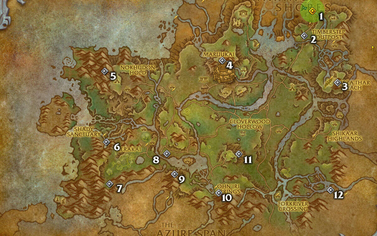 Dragonflight Dragon Riding Glyphs Location Guide